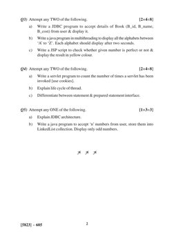 TYBSC (CS) 6th Semester Question Papers | PDF