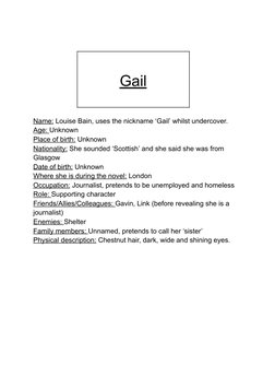 Character Profiles in Stone Cold | PDF | Mystery, Thriller & Crime ...