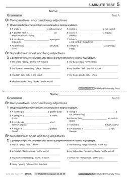 Unit 5 Grammar Test for Class 5 | PDF