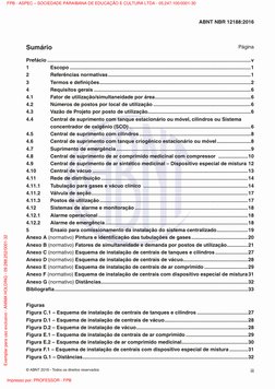 Normas para Gases Medicinais ABNT NBR 12188 | PDF | Gases | Oxigênio
