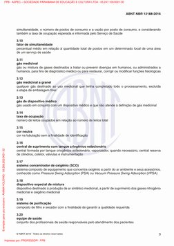 Normas para Gases Medicinais ABNT NBR 12188 | PDF | Gases | Oxigênio