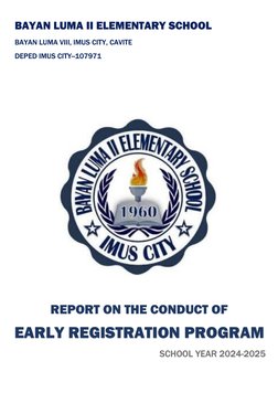 Early Registration Report SY 2024-2025 | PDF | Social Institutions ...