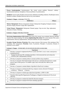 VTU Operating Systems Lab Manual BCS303 | PDF | Thread (Computing ...