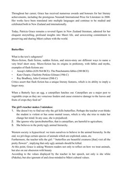 Analysis of "Butterflies" by Patricia Grace | PDF | New Zealand | Māori ...