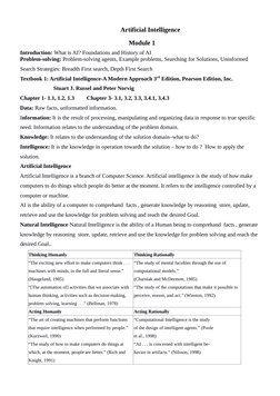 AI: Thinking and Acting Humanly | PDF | Artificial Intelligence ...