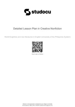Creative Nonfiction Lesson Plan for Grade 12 | PDF | Knowledge | Curriculum