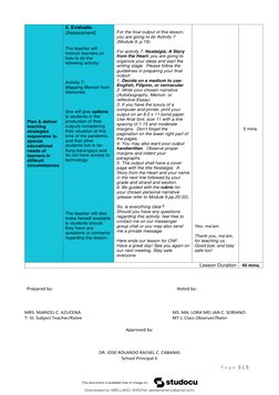 Creative Nonfiction Lesson Plan for Grade 12 | PDF | Knowledge | Curriculum
