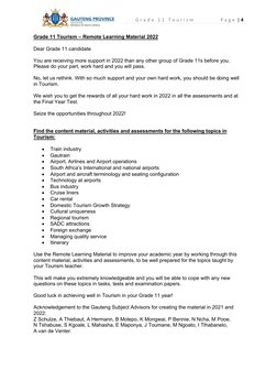 Grade 11 Tourism Remote Learning Guide | PDF | Bus | Airport