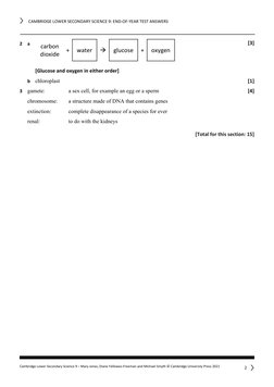 Year 9 Science End-of-Year Test Answers | PDF | Resistor | Gases