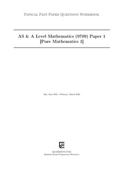 AS & A Level Math Past Papers Workbook | PDF | Mathematics | Student ...