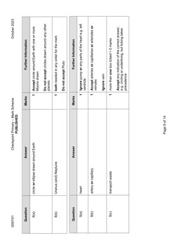 Year 6 Science Checkpoint Mark Scheme | PDF