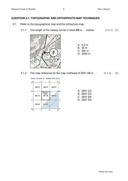 Grade 12 Mapwork Exam Guide | PDF | Topography | Geographic Information ...