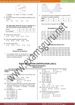 Junior WAEC 2025 Mathematics Past Questions | PDF | Area | Mean