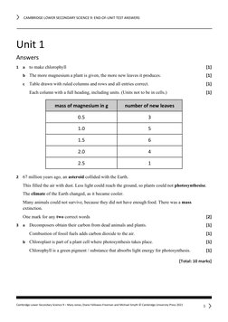 Cambridge Science 9 Unit Test Answers | PDF | Chemical Compounds ...