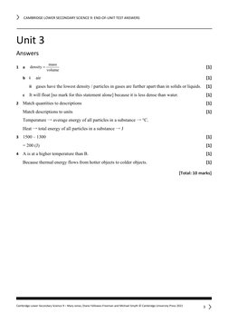 Cambridge Science 9 Unit Test Answers | PDF | Chemical Compounds ...
