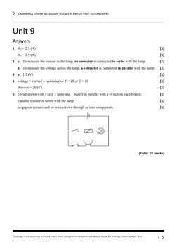 Cambridge Science 9 Unit Test Answers | PDF | Chemical Compounds ...