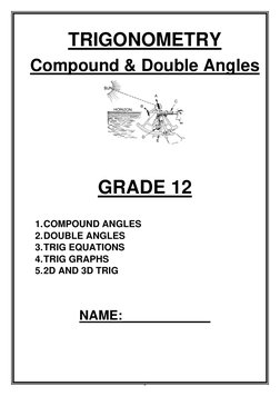 Grade 12 Trigonometry: Angles Guide | PDF | Trigonometry | Special ...