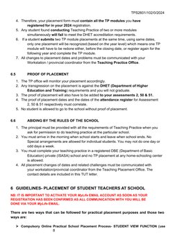 TPS2601 Teaching Practice Guidelines | PDF | Teachers | Mentorship