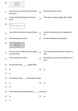 Cambridge PET Sample Test Questions | PDF