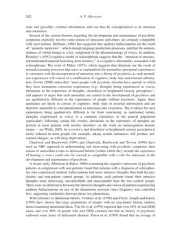 Cognitive Model of Psychotic Intrusions | PDF | Psychosis | Delusion