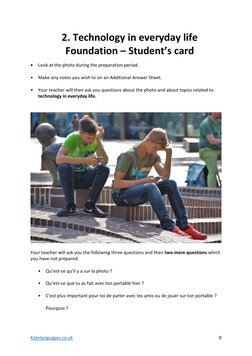 AQA French GCSE Speaking Photo Cards | PDF