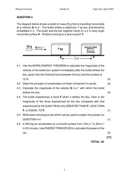 Grade 12 Work, Energy, and Power Test | PDF | Force | Kinetic Energy