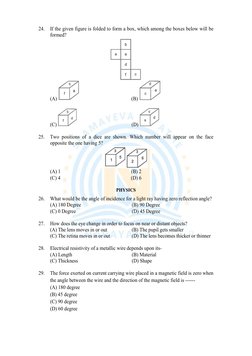 NSAT Sample Test Paper for Class 10 | PDF | Nervous System | Central ...