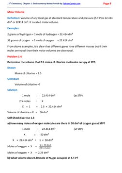 Class 11 Stoichiometry Notes PDF | PDF | Stoichiometry | Mole (Unit)