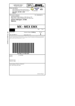 Guía de Envío DHL: Ejemplo y Rastreo | PDF | México