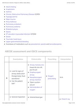 OSCE Revision Checklist - Prepare For OSCEs - Geeky Medics | PDF ...