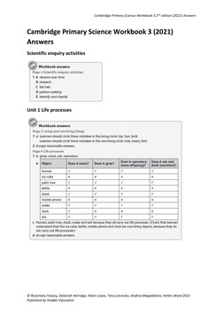 Cambridge Primary Science 3 Answers | PDF | Physical Chemistry | Phases ...