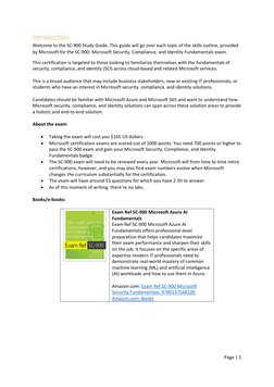 SC-900 Study Guide for Microsoft Exam | PDF | Microsoft Azure | Cloud ...