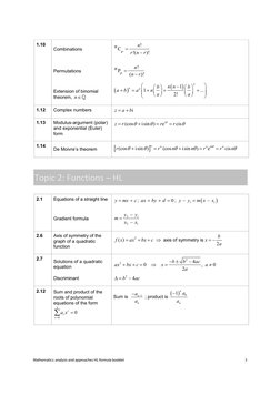 IB Math AA HL Formula Booklet 2023 | PDF | Area | Logarithm