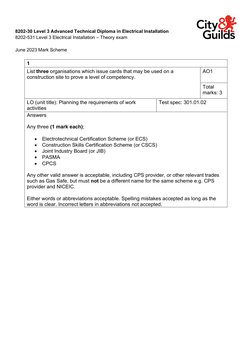 Level 3 Electrical Installation Exam Guide | PDF | Electrical Wiring ...