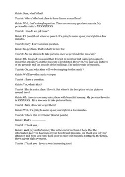 Tourist-Guide Dialogue Examples | PDF | Question