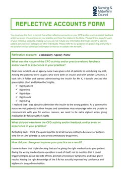 NMC Reflection on Medication Safety | PDF | Nursing | Patient