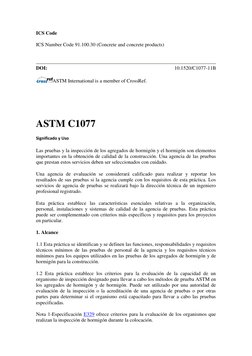 ASTM C1077: Testing Agency Standards | PDF | Concrete | Quality (Business)