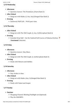 Persona 3 Reload 100% Walkthrough Guide | PDF