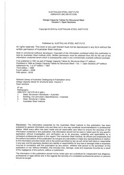 ASI Design Capacity Tables For Structural Steel | PDF