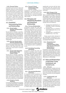 ACA Code of Ethics Overview 2024 | PDF | Confidentiality | Informed Consent