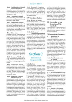 ACA Code of Ethics Overview 2024 | PDF | Confidentiality | Informed Consent