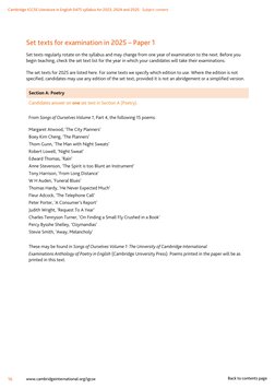 IGCSE Literature Syllabus 2025 Overview | PDF | Poetry