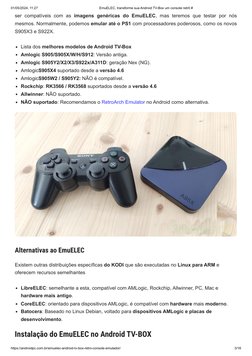EmuELEC: Instalação em Android TV-Box | PDF | USB | Android (sistema ...