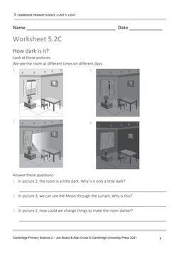 Grade 2 Light Sources Worksheets | PDF | Light