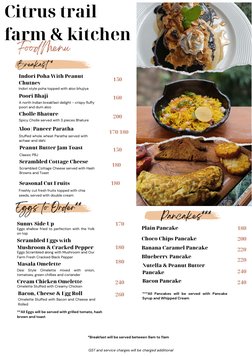 Citrus Trail Farm & Kitchen Menu | PDF | Pancake | Indian Cuisine