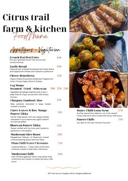 Citrus Trail Farm & Kitchen Menu | PDF | Pancake | Indian Cuisine