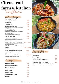 Citrus Trail Farm & Kitchen Menu | PDF | Pancake | Indian Cuisine
