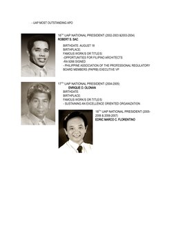 UAP Presidents: A Historical Overview | PDF | Manila | Philippines