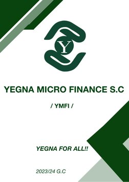 Yegna Microfinance S.C Overview 2023/24 | PDF | Microfinance | Saving