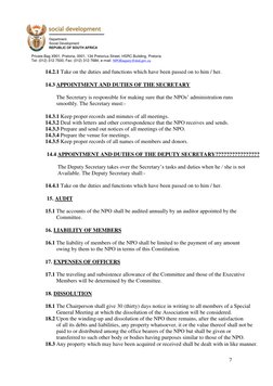 NPO Constitution Template Example | PDF | Nonprofit Organization ...